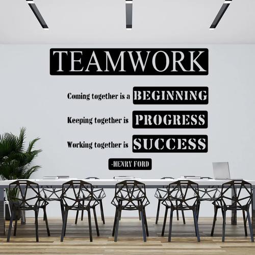 Jual Wall Sticker Stiker Dinding Kaca Teamwork Quotes Motivasi Ruang ...