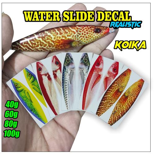 Jual WATER SLIDE DECAL METAL JIG KOIKA 40GR-60GR-80GR-100GR - RED ...