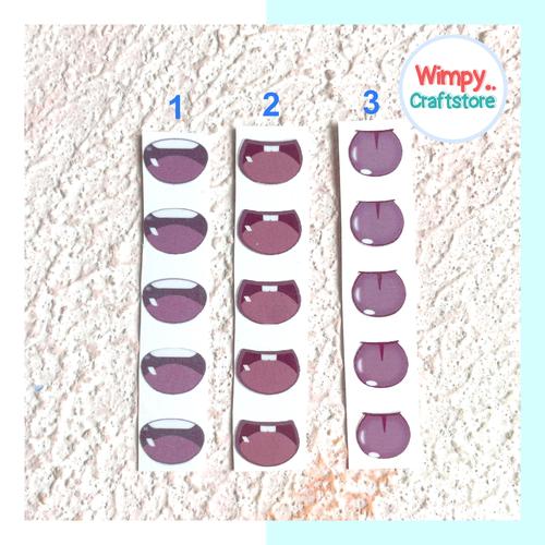 Jual Sticker Mulut Boneka Amigurumi Clay Nendoroid Fondant 24 - Flat ...