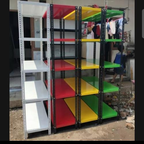 Jual rak besi tebal 5 susun 120x40x200 / rak besi - Putih, 100x40x200 ...