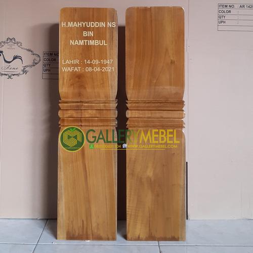 Jual Papan Patok Nisan Kayu Jati Laki-Laki, Papan Nisan Makam Tebal ...