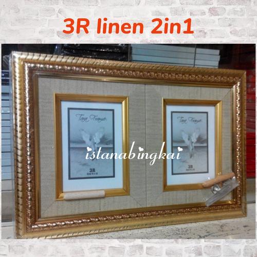 Jual frame foto susun 3r linen gold - Kab. Bogor - istana bingkai ...