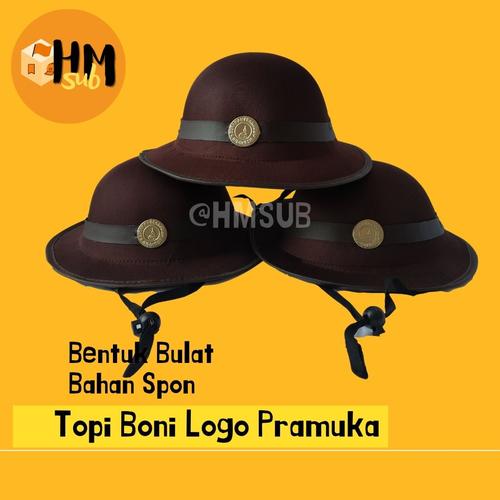 Jual Topi Boni Pramuka / Topi Pramuka Bahan Spon / Topi Boni Logo ...
