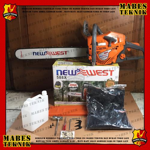 Jual CHAINSAW NEW WEST NW 588x / NW588x - BAR 20"- MESIN POTONG KAYU ...