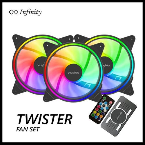 Jual Pc Gaming Fan Infinity Fan Case Set SlimRing AURA RGB Fan - Kab ...