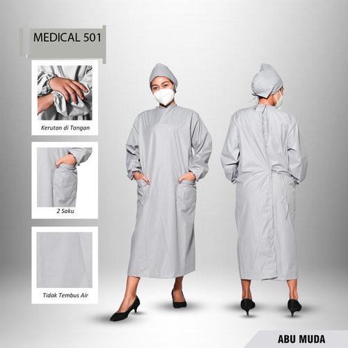 Jual APD Gown Surgical Waterproof Baju Bedah Operasi Jubah Medis ...