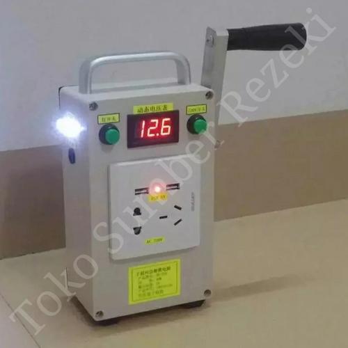 Jual Generator Tangan Portable Putar Multifunctional Hand Crank 220V ...