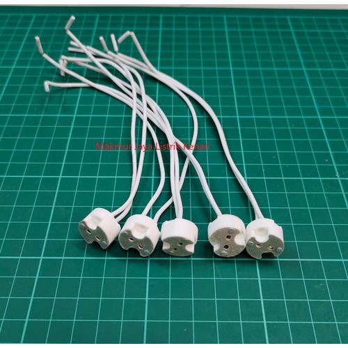 Jual Fitting Soket Kabel 2Pin Bulat GU5.3 Lampu LED / Halogen MR16 ...