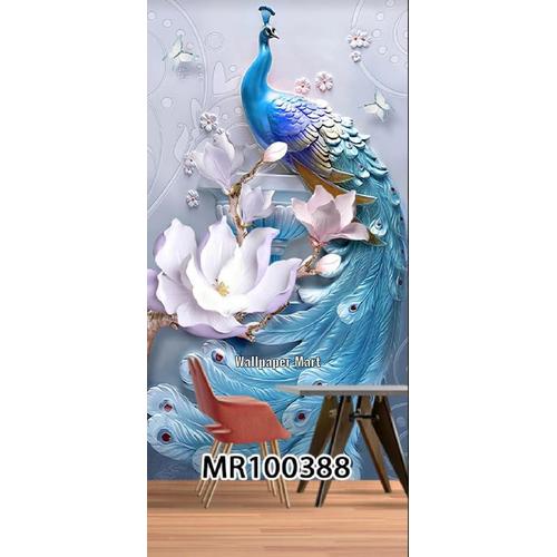 Jual Photowall Mural 3D Dinding Wallpaper Mural Burung Merak Hewan Rusa ...