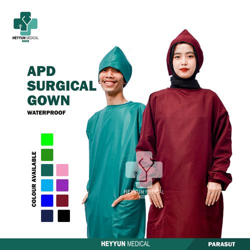 Jual Surgical Gown APD Gown Taslan Waterproof Baju Bedah Operasi ...