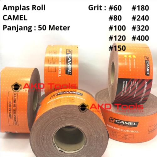 Jual Amplas Roll Kain 50 Meter CAMEL 60 80 100 120 150 180 240 320 400 ...