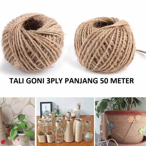 Jual tali rami / tali goni / tali / tali dekor 3 ply isi 50 meter ...