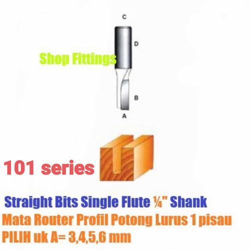 Jual Mata Router Profil Potong Lurus Trim HPL Straight Bit 1Flute 3 4 5 ...