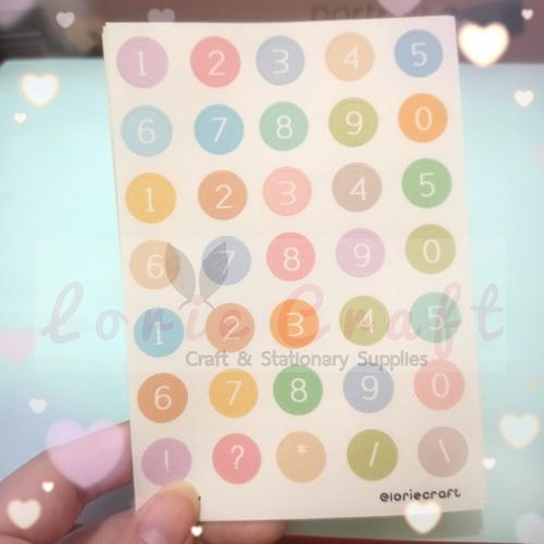 Jual LCD017 - Number Angka Nomor Sticker Kiss Cut - Jakarta Utara ...