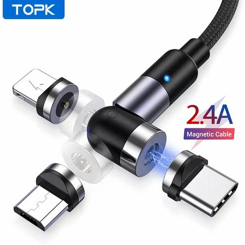 Jual Kabel charger magnetic TOPK USB Cable 3 in 1 Fast Charging - Only ...