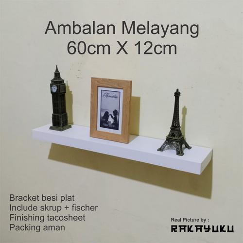 Jual Rak dinding minimalis, hambalan gantung, ambalan 60 cm - Hitam ...