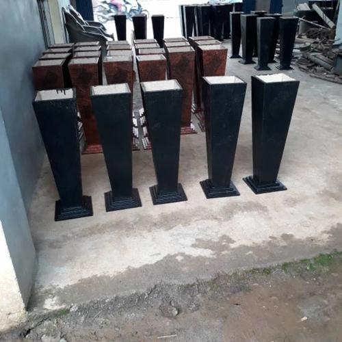 Jual vas kayu pot kayu tinggi 60cm model piala untuk bunga plastik ...