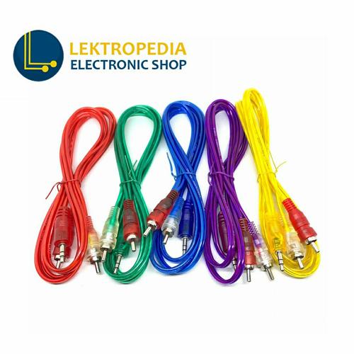 Jual Kabel 2 Rca to Mini Stereo 1,5m Aux Audio 2-1 2in1 2RCA 3,5mm 3 ...
