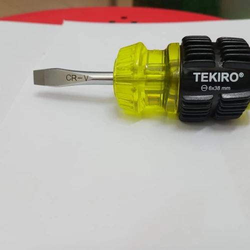 Jual TEKIRO OBENG MIN (-) 6x38 MM OBENG CEBOL GAGANG KARET / OBENG ...