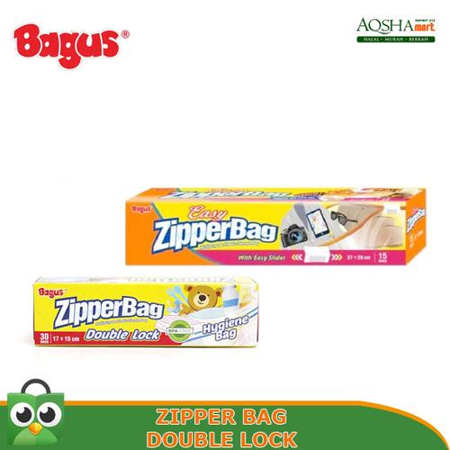 Jual BAGUS ZIPPER BAG DOUBLE LOCK STORAGE PLASTIK PEMBUNGKUS MAKANAN 20 ...