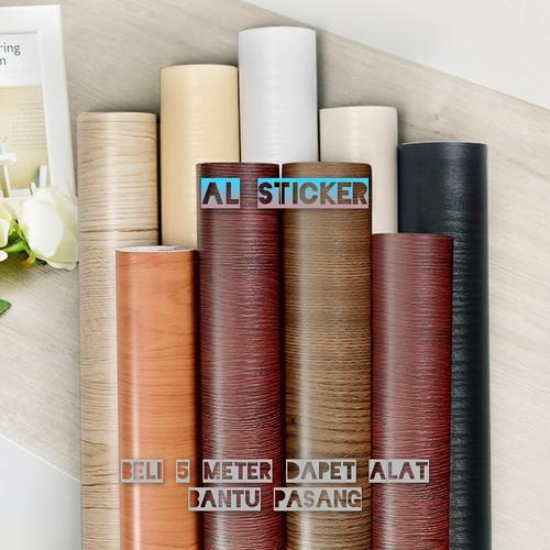 Jual STICKER MOTIF KAYU/WALPAPER STICKER DINDING DAPUR MEJA LEMARI ...