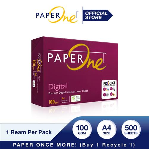Promo PaperOne Kertas A4 100gr Digital 1 Rim (500 lembar) Kertas HVS ...