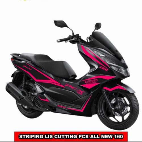 Jual Striping Cutting Sticker New Honda PCX 160 Pink - gold - Kota ...