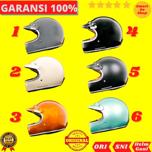 Jual Helm Cargloss Carglos Howard Smith Cafe Racer Full Face Retro ...