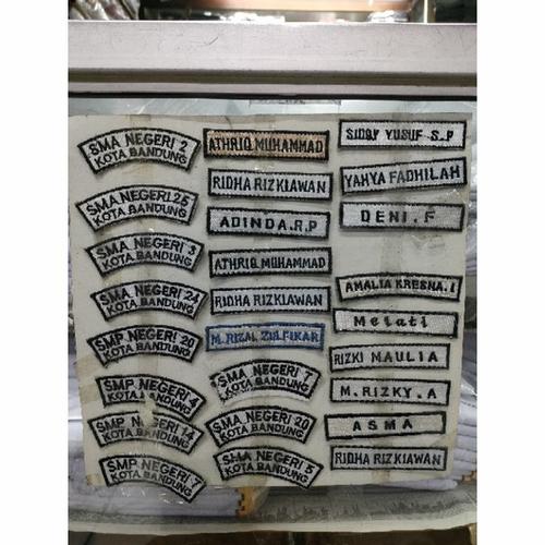 Jual BORDIR NAMA PAPAN NAMA BORDIR RIQUES NAMA SENDIRI - lokasi putih ...