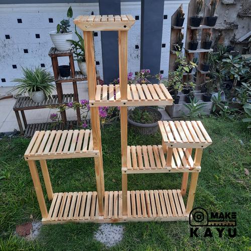 Jual rak tanaman kayu modern wooden rack - Kab. Tangerang - Makekayu ...