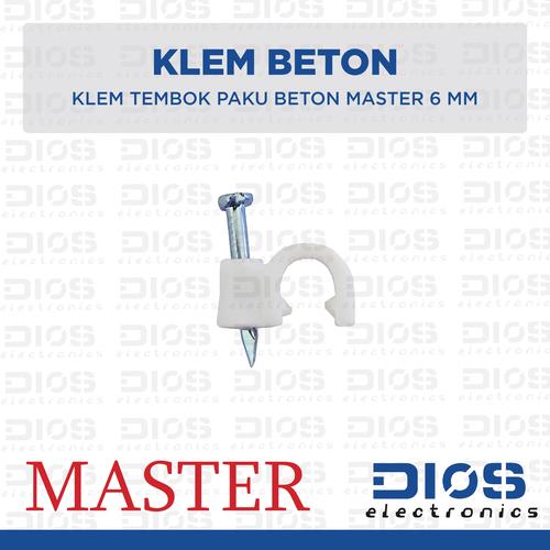 Jual Klem Paku Beton 6 mm Klem Tembok MASTER isi 50 pcs / Round Cable ...