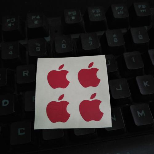 Jual Sticker stiker apple logo apple hp varian doff matte - Merah doff ...