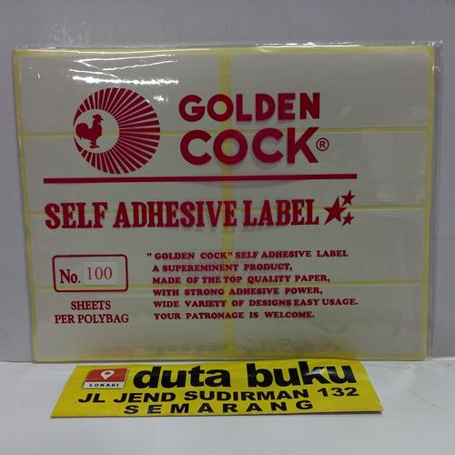 Jual Label Sticker Golden Cock 100 - Self Adhesive Label - Kota ...