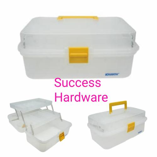 Jual KRISBOW KOTAK PERKAKAS PLASTIK 33 CM TOOL BOX 3 TRAY - TRANSPARAN ...