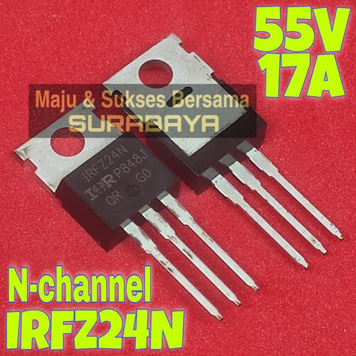 Jual MOSFET IRFZ24N IRFZ24 IRFZ 24 N IRF Z 24N Z24 55V 17A N-Channel TO-220 - Kota Surabaya ...