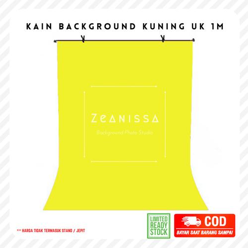 Jual Kain Background Backdrop latar layar Foto Kuning 1x2.3m - Kota ...