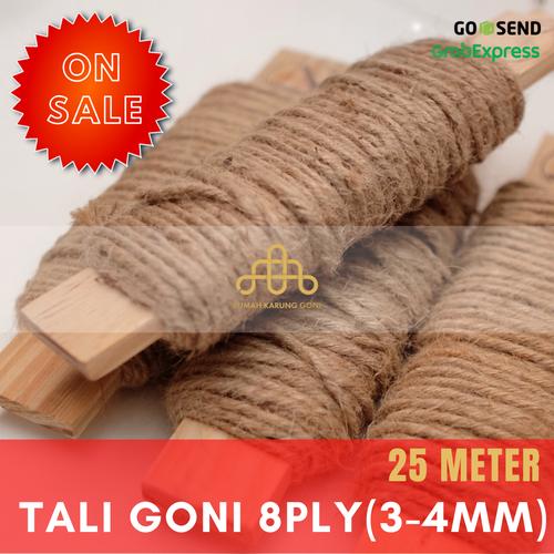 Jual Tali Goni Sedang 25 Meter - Tali Rami - Jute Rope 4mm - Kota ...