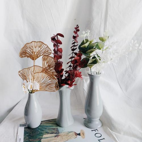 Jual Premium vas grey, vas aesthetic, vas rustic, vas kaca, vas bunga ...