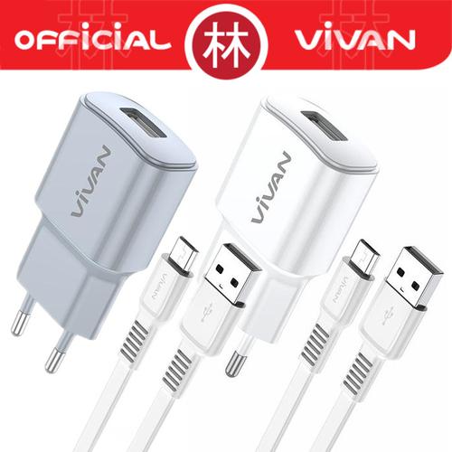 Promo Vivan Power Oval II 2A Single Output With Data Cable Micro USB ...