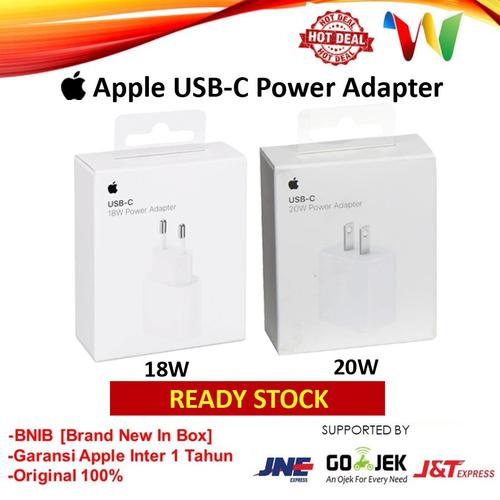 Jual (ORIGINAL) Apple USB-C 20W / 18W Power Adapter iPhone 12 Fast ...