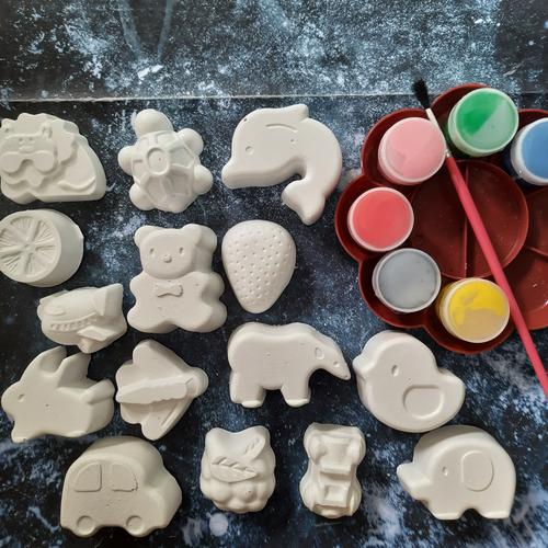 Jual DIY Mainan Edukasi Painting Kit Patung Gypsum Lukis Mini Anak Kids ...