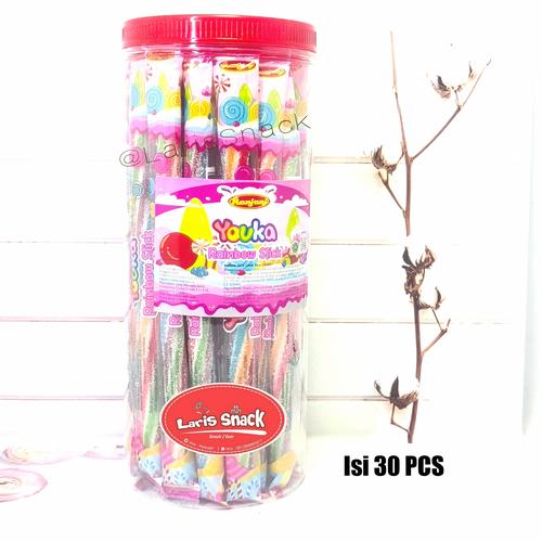 Jual Permen Gummy Youka Rainbow Stick Ranjani Candy (1 Pack isi 30 ...