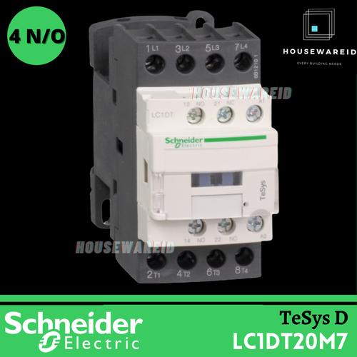 Promo Kontaktor 4 Phase 20 Ampere 4p 20a 220v Schneider LC1DT20M7 ...