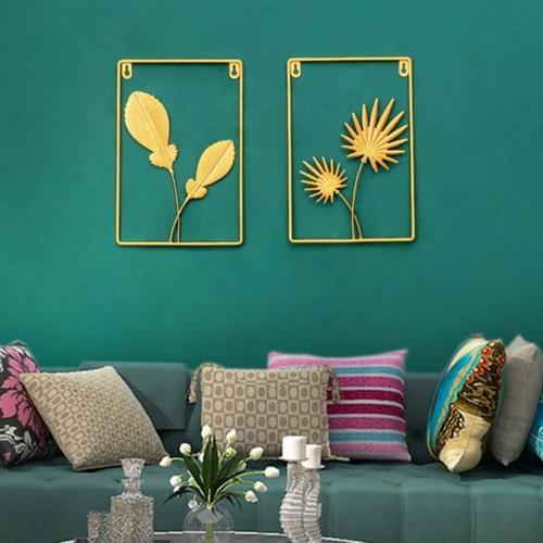 Jual Lukisan Ukiran Daun Emas Logam Hiasan Dinding Gaya Eropa Modern ...