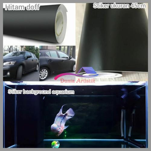 Jual stiker hitam doff mobil dan motor / stiker background aquarium ...