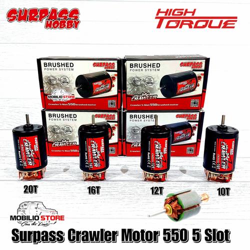 Jual Surpass Hobby Brushed Motor 550 RC 1/10 Crawler 5 Slot 10T 12T 16T ...