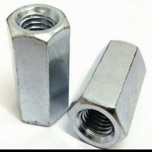 Jual long nut m12 besi putih galvanis coupling nut mur panjang longnut ...