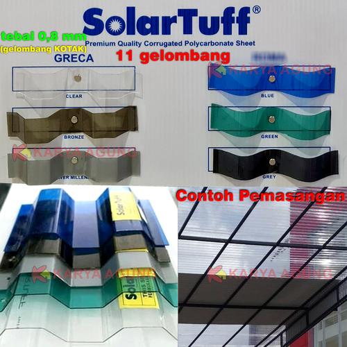 Jual Atap Polycarbonate SOLARTUFF Greca Gelombang KOTAK Fiber Kanopi 0 ...