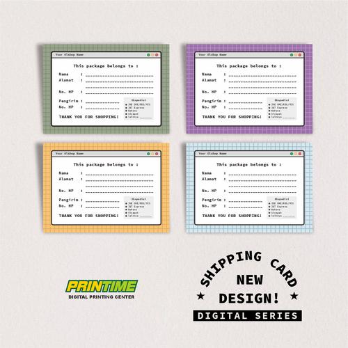 Jual Stiker Label Pengiriman Custom - SHIPPING CARD - DIGITAL DESIGN ...