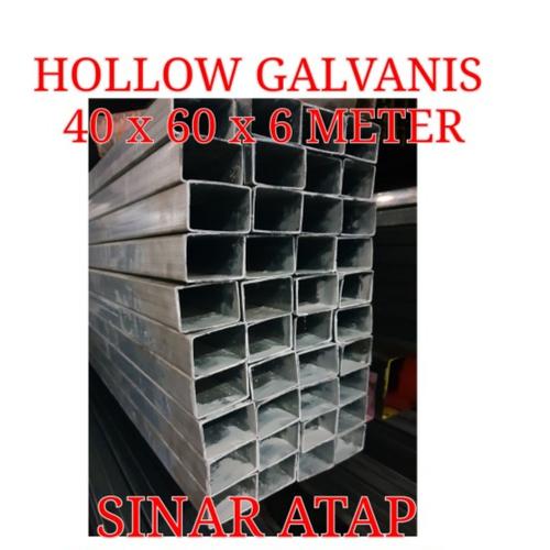 Jual BESI HOLLOW GALVANIS 40x60 TEBAL 1.8 MM PANJANG 6 M - Kota ...